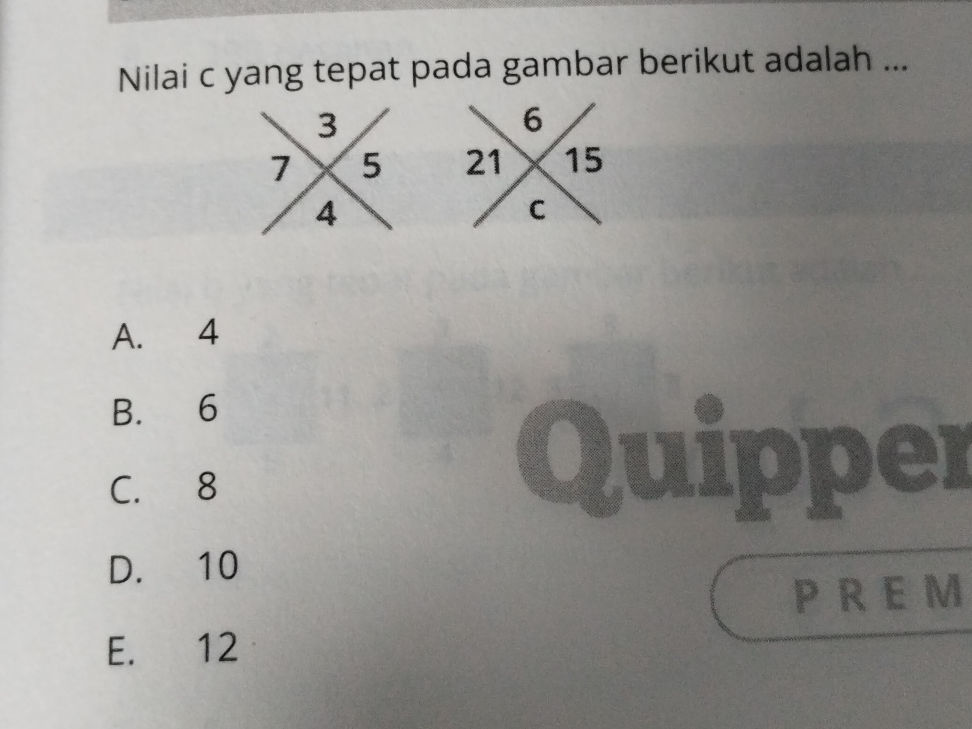 Nilai c yang tepat pada gambar berikut | StudyX