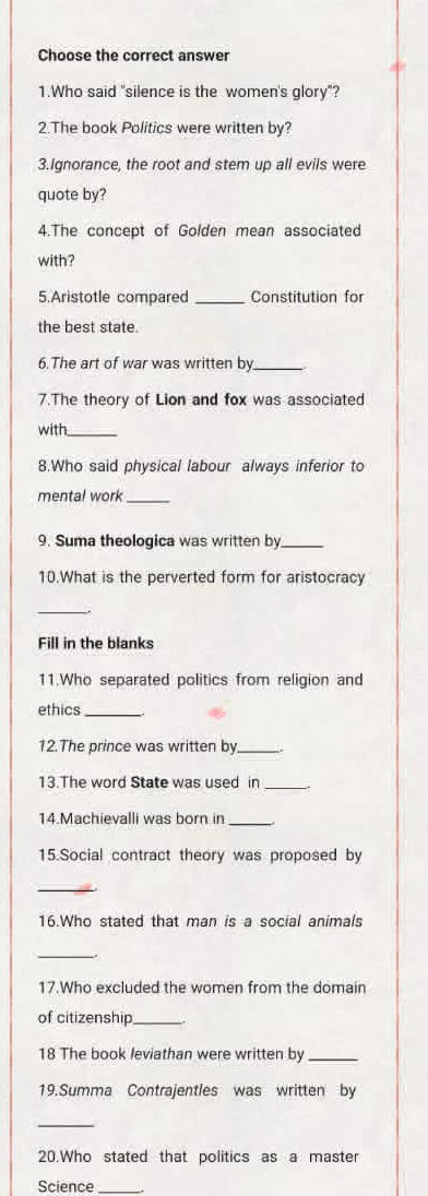 Choose the correct answer 1. Who said | StudyX