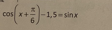 Solving Trigonometric Equation: cos(x + π/6) | StudyX