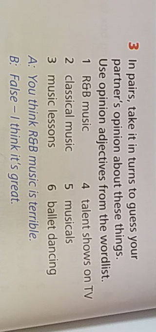 3 In pairs, take it in turns to guess your | StudyX