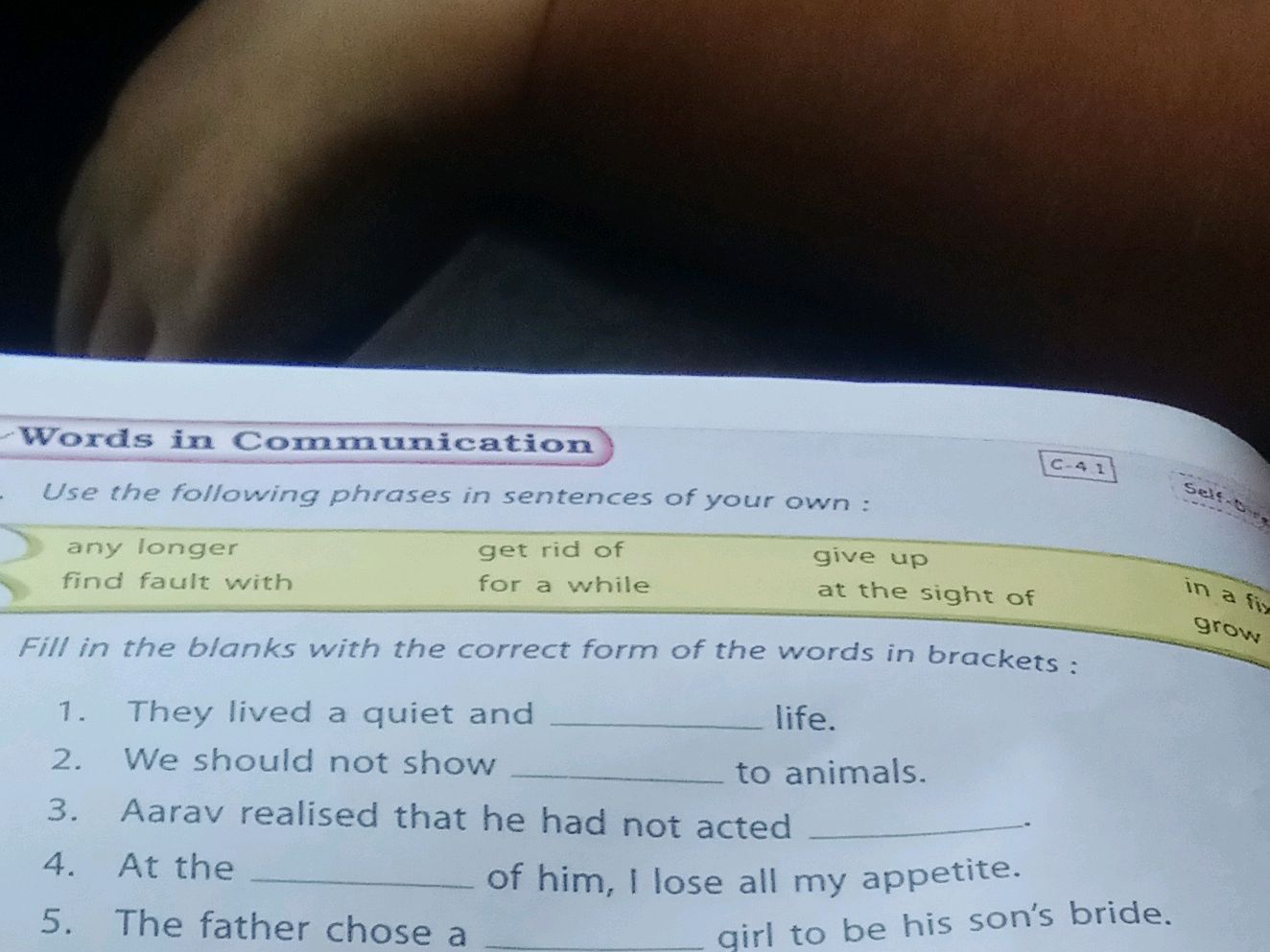 Use the following phrases in sentences of | StudyX