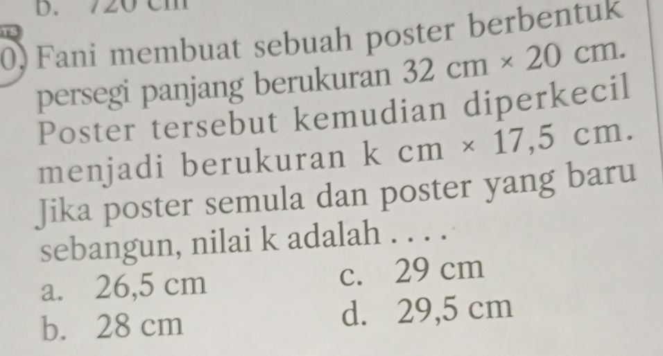 Fani membuat sebuah poster berbentuk persegi | StudyX