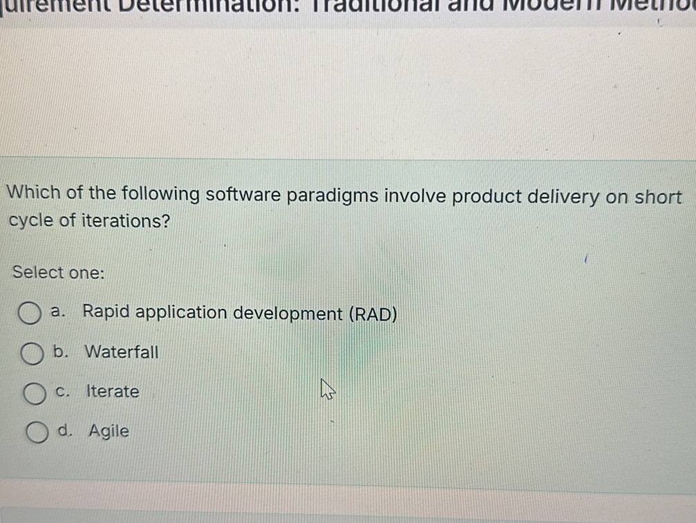 Which of the following software paradigms | StudyX