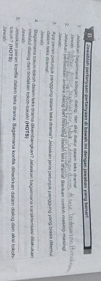 1. Jelaskan bagaimana adegan, dialog, dan | StudyX