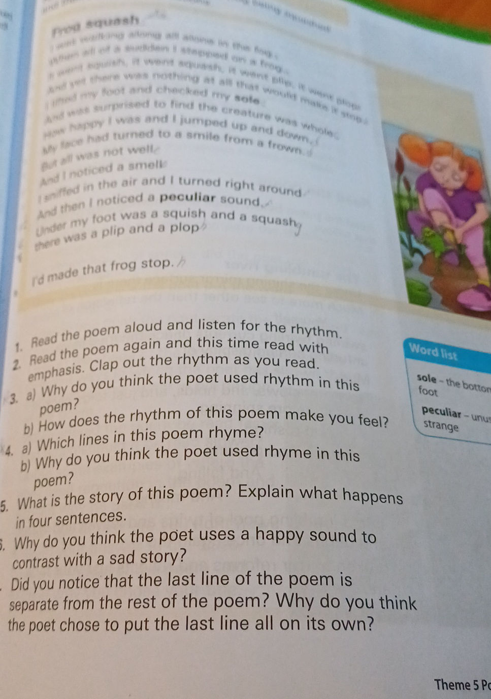 1. Read the poem aloud and listen for the | StudyX