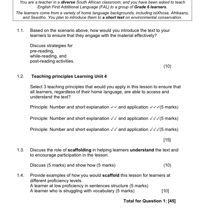 1.1. Based on the scenario above, how would | StudyX