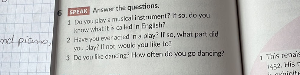 1 Do you play a musical instrument? If so,