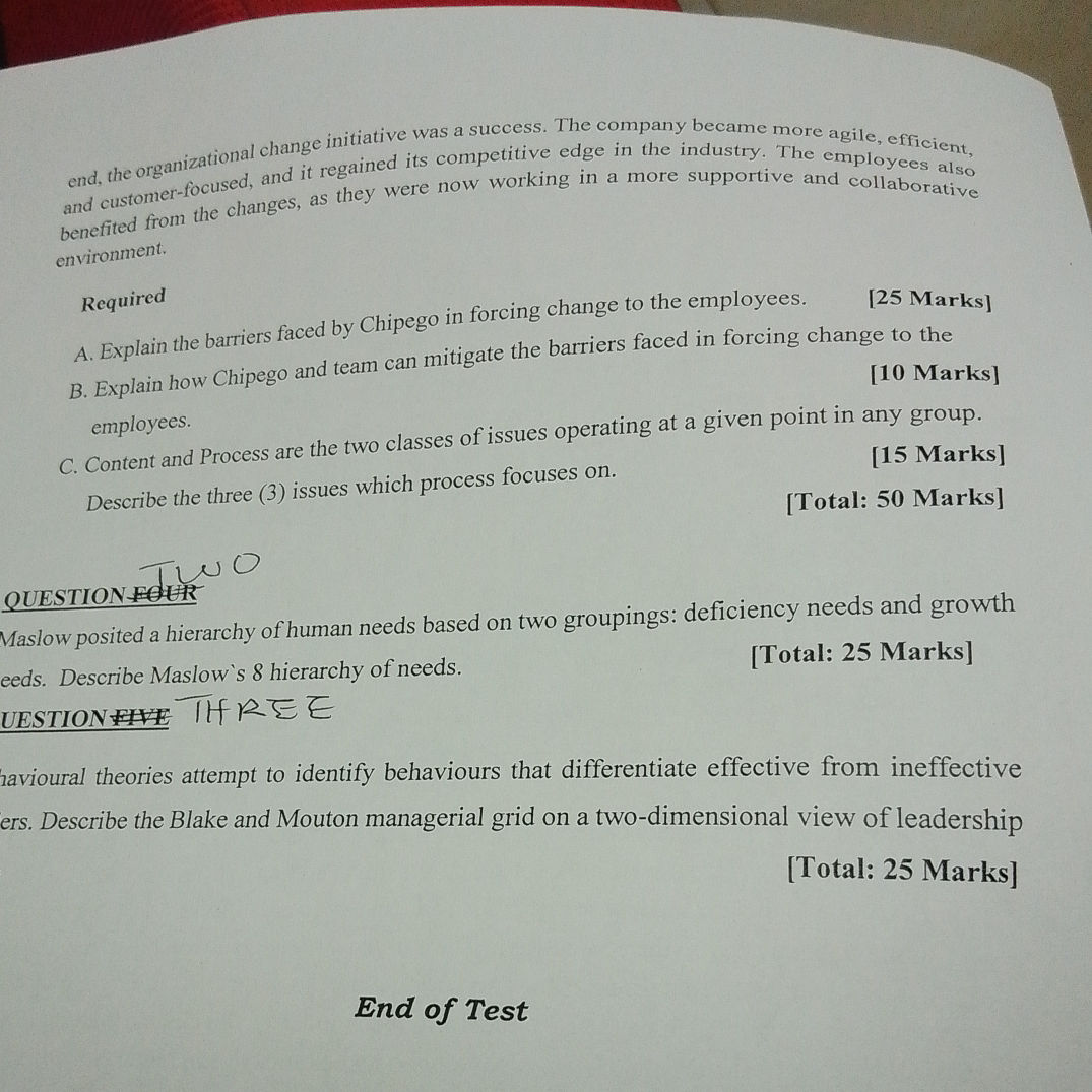 A. Explain the barriers faced by Chipego in | StudyX