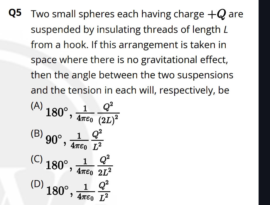 Q5 Two small spheres each having charge +Q | StudyX