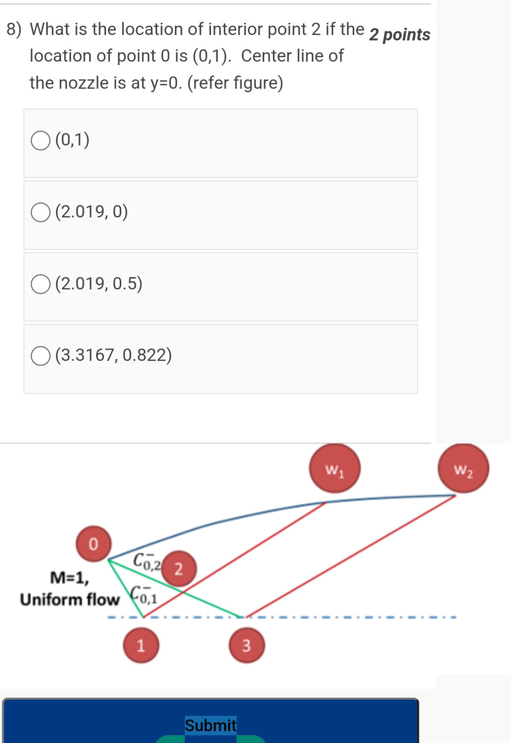 8) What is the location of interior point 2 | StudyX