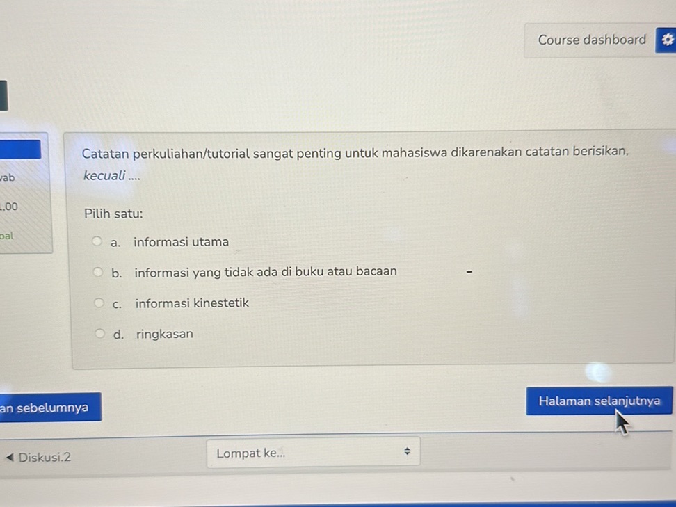 Catatan perkuliahan/tutorial sangat penting | StudyX