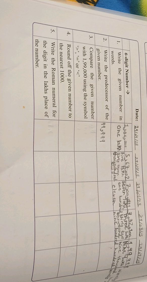 6-digit Number -> | Date: 29/04/25 | | StudyX