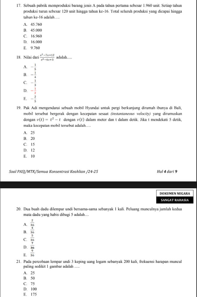 17. Sebuah pabrik memproduksi barang jenis A | StudyX