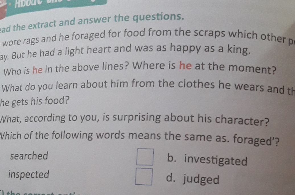 Read the extract and answer the questions. | StudyX