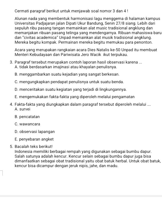 Cermati paragraf berikut untuk menjawab soal | StudyX