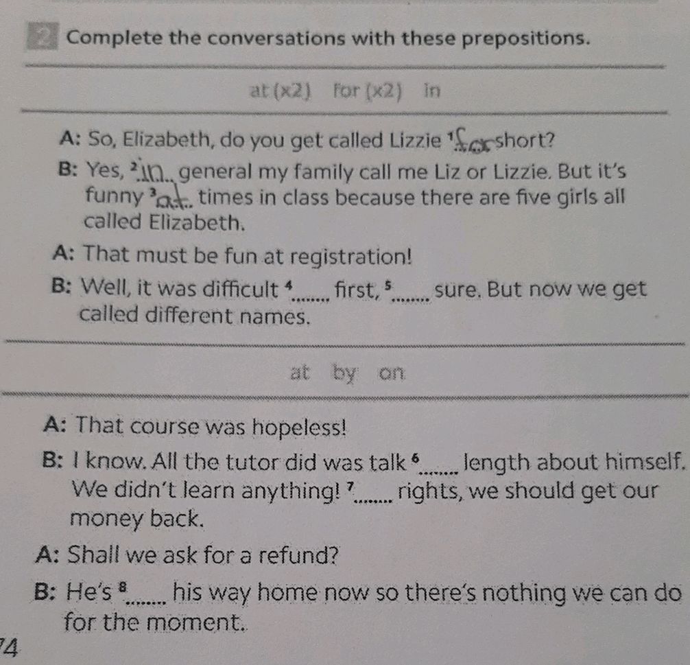 Complete the conversations with these | StudyX