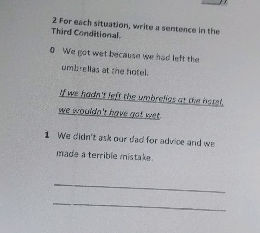 2 For each situation, write a sentence in | StudyX