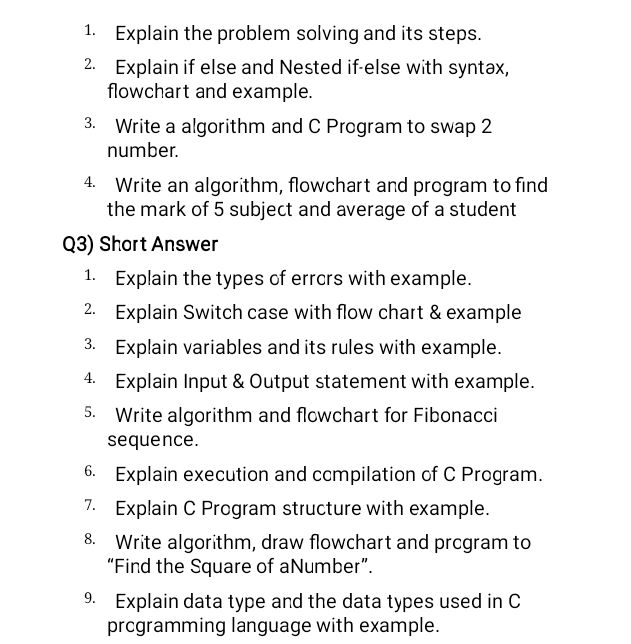 1. Explain the problem solving and its | StudyX