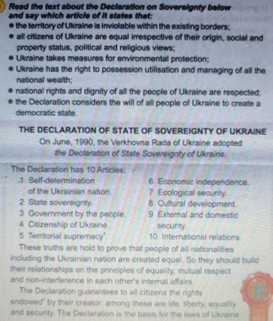 Read the text about the Declaration on | StudyX