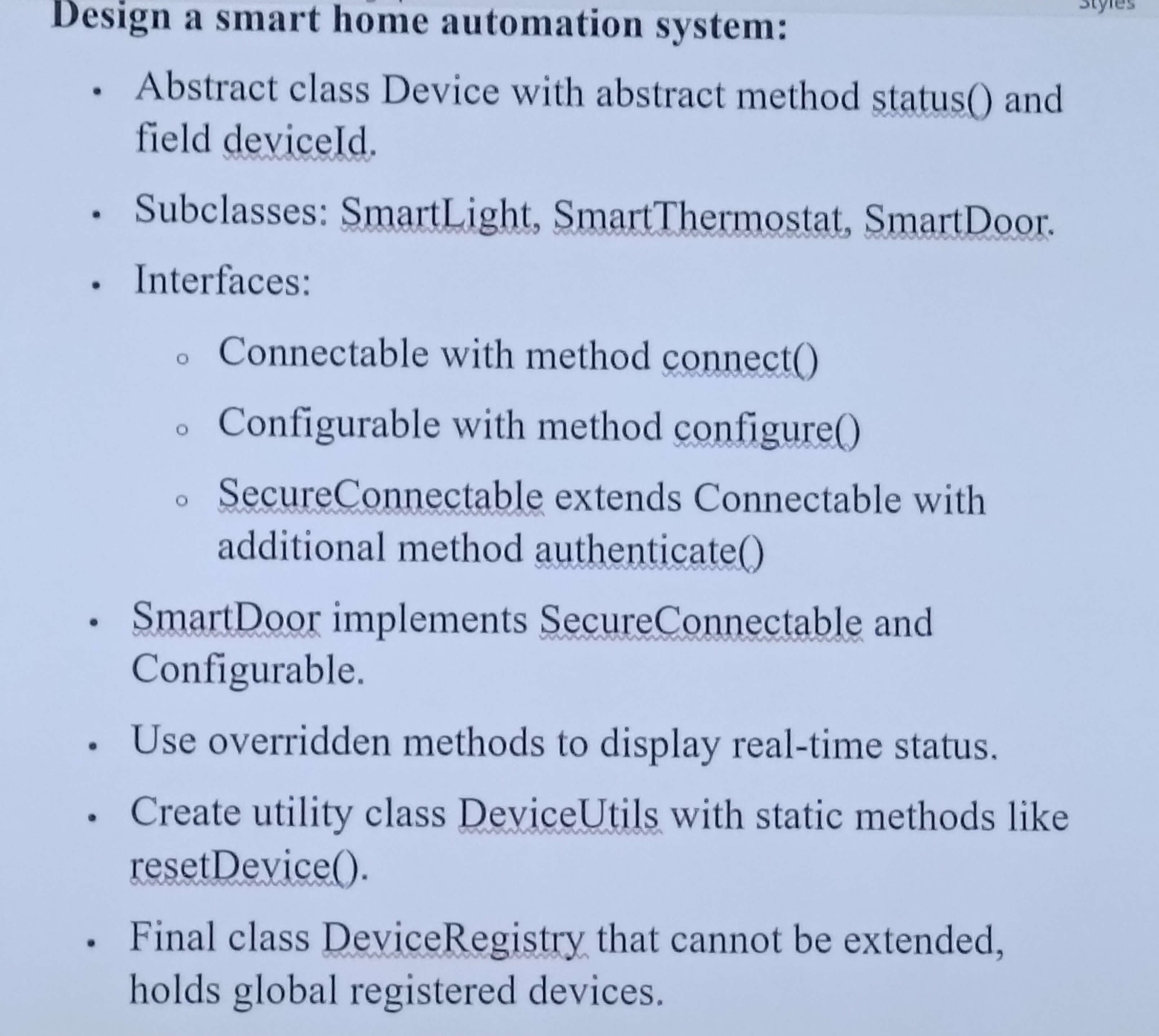Design a smart home automation system: * | StudyX