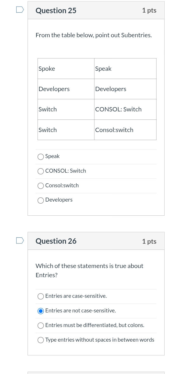 Question 25 From the table below, point out | StudyX