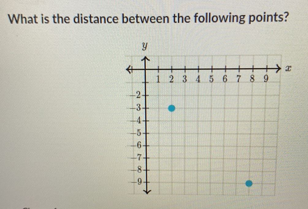 What is the distance between the following | StudyX