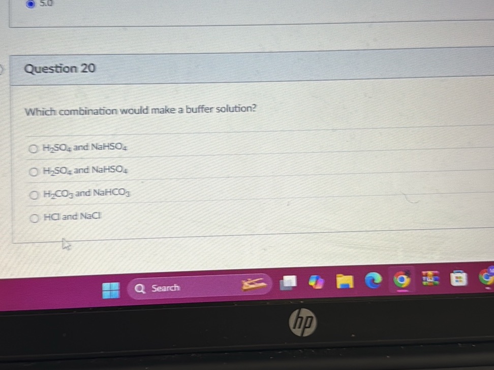 Which combination would make a buffer | StudyX