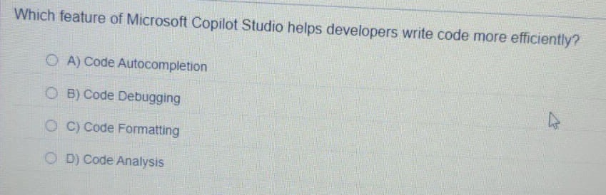 Which feature of Microsoft Copilot Studio | StudyX
