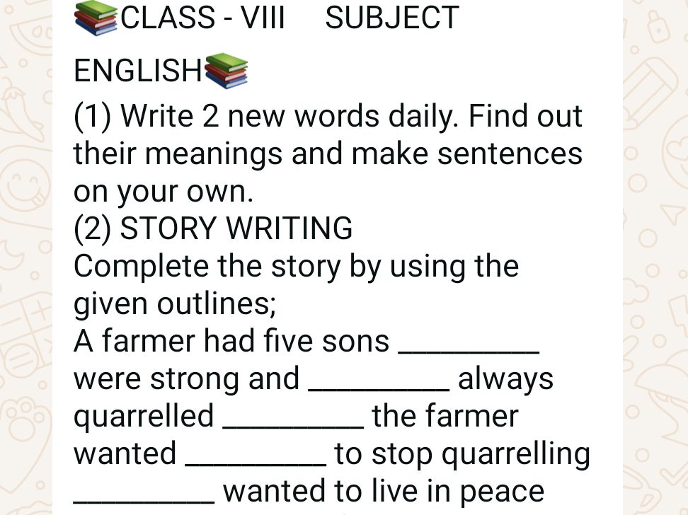 (1) Write 2 new words daily. Find out their | StudyX