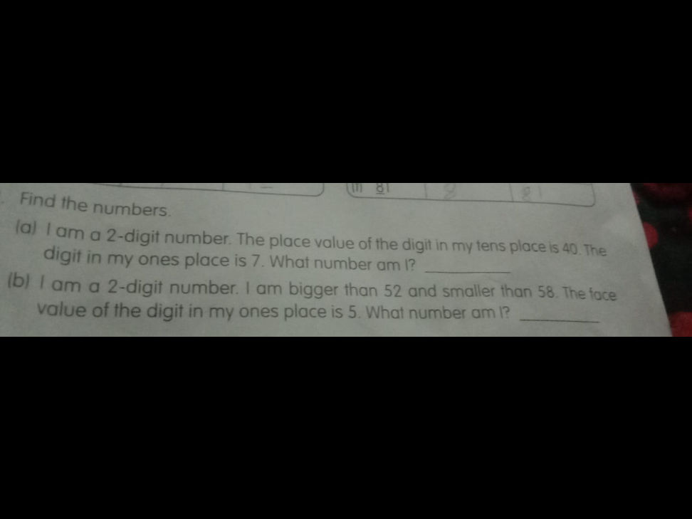 Find the numbers. (a) I am a 2-digit | StudyX