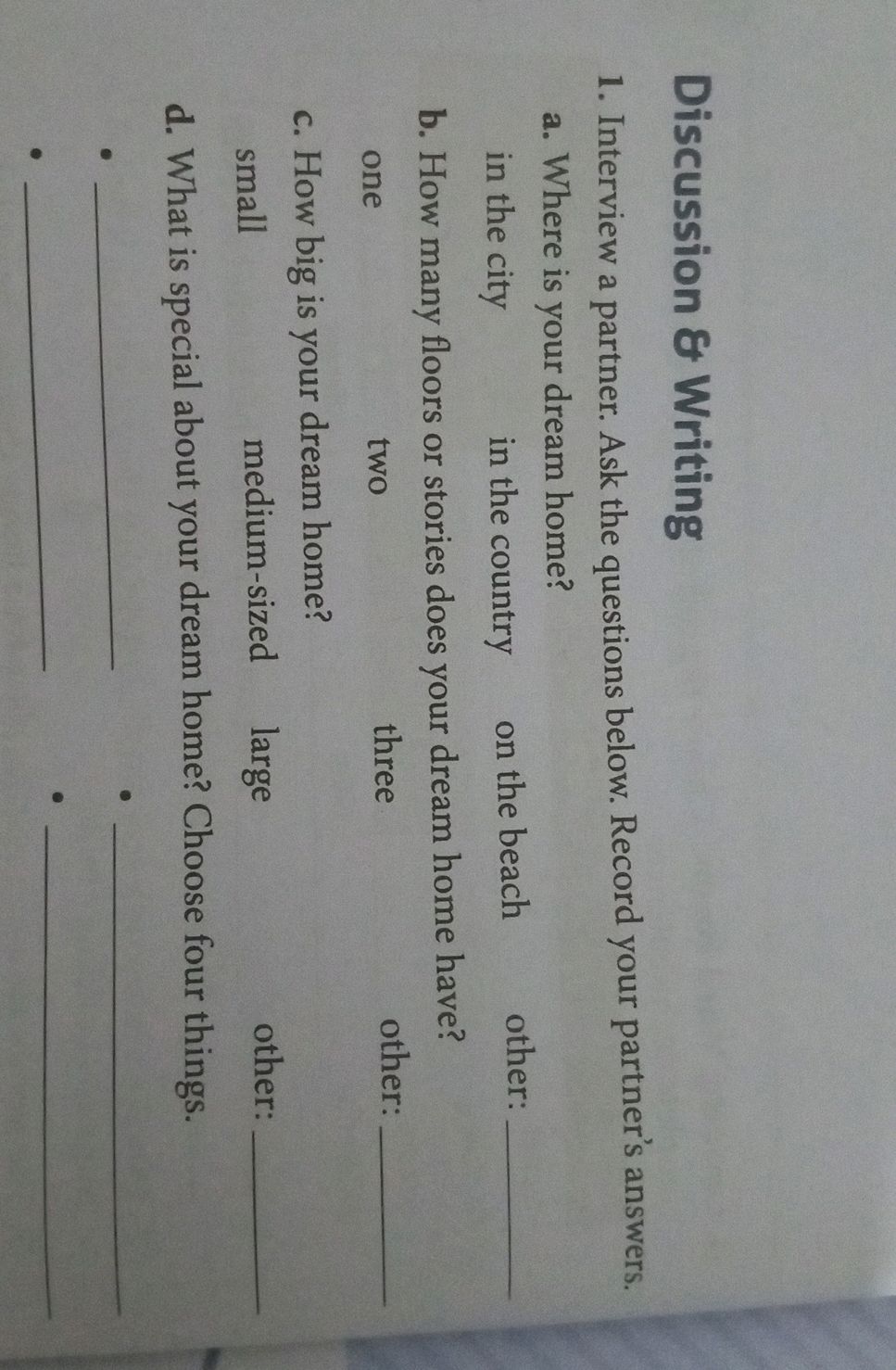 1. Interview a partner. Ask the questions | StudyX