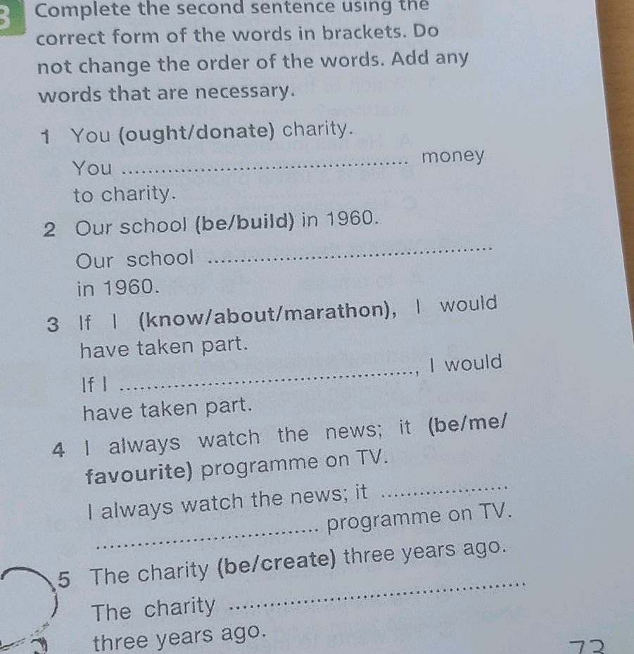 3 Complete the second sentence using the | StudyX