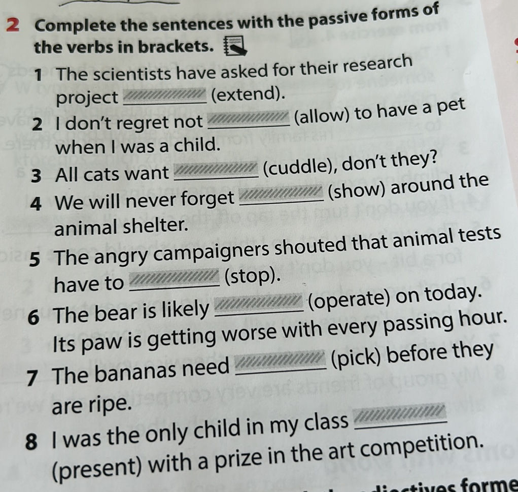2 Complete the sentences with the passive | StudyX
