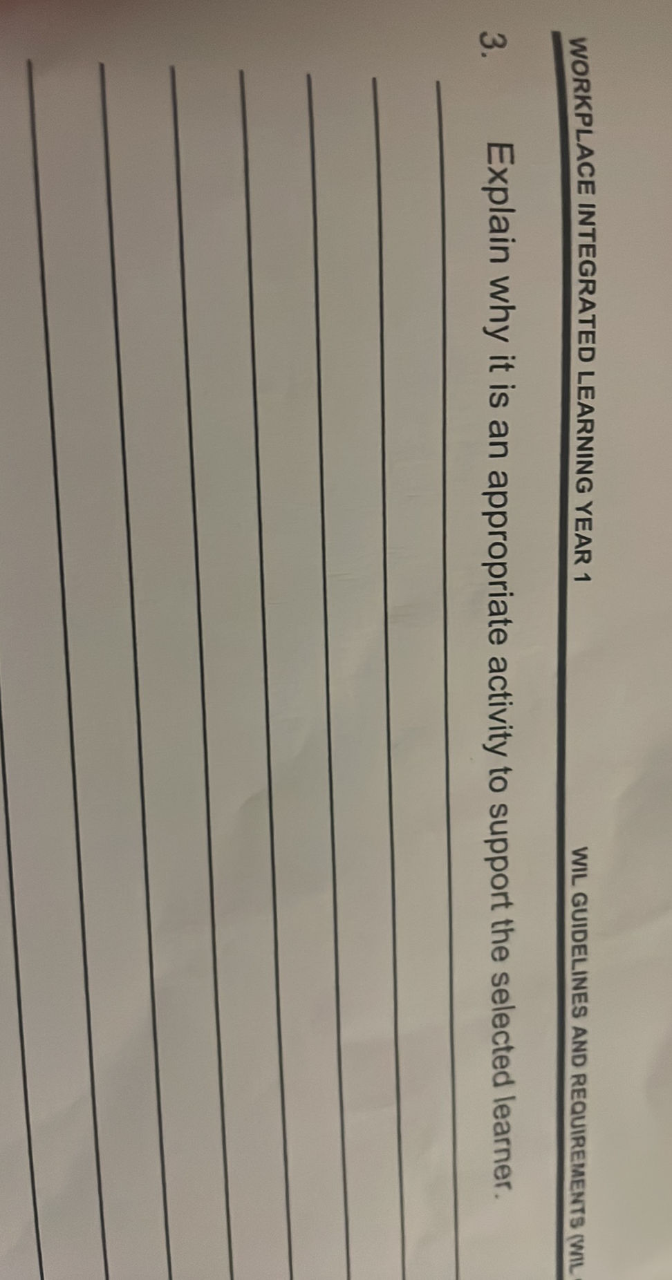 3. Explain why it is an appropriate activity | StudyX
