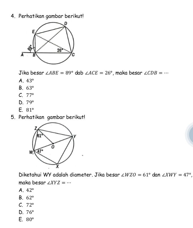 4. Perhatikan gambar berikut! ``` E D | StudyX