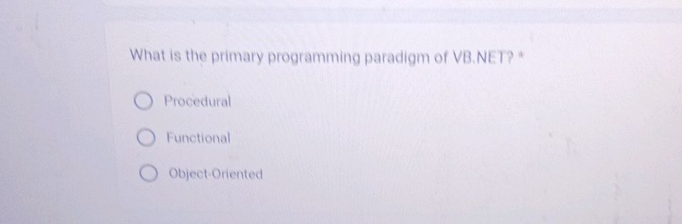 What is the primary programming paradigm of | StudyX