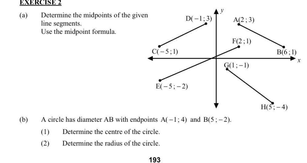 (a) Determine the midpoints of the given | StudyX