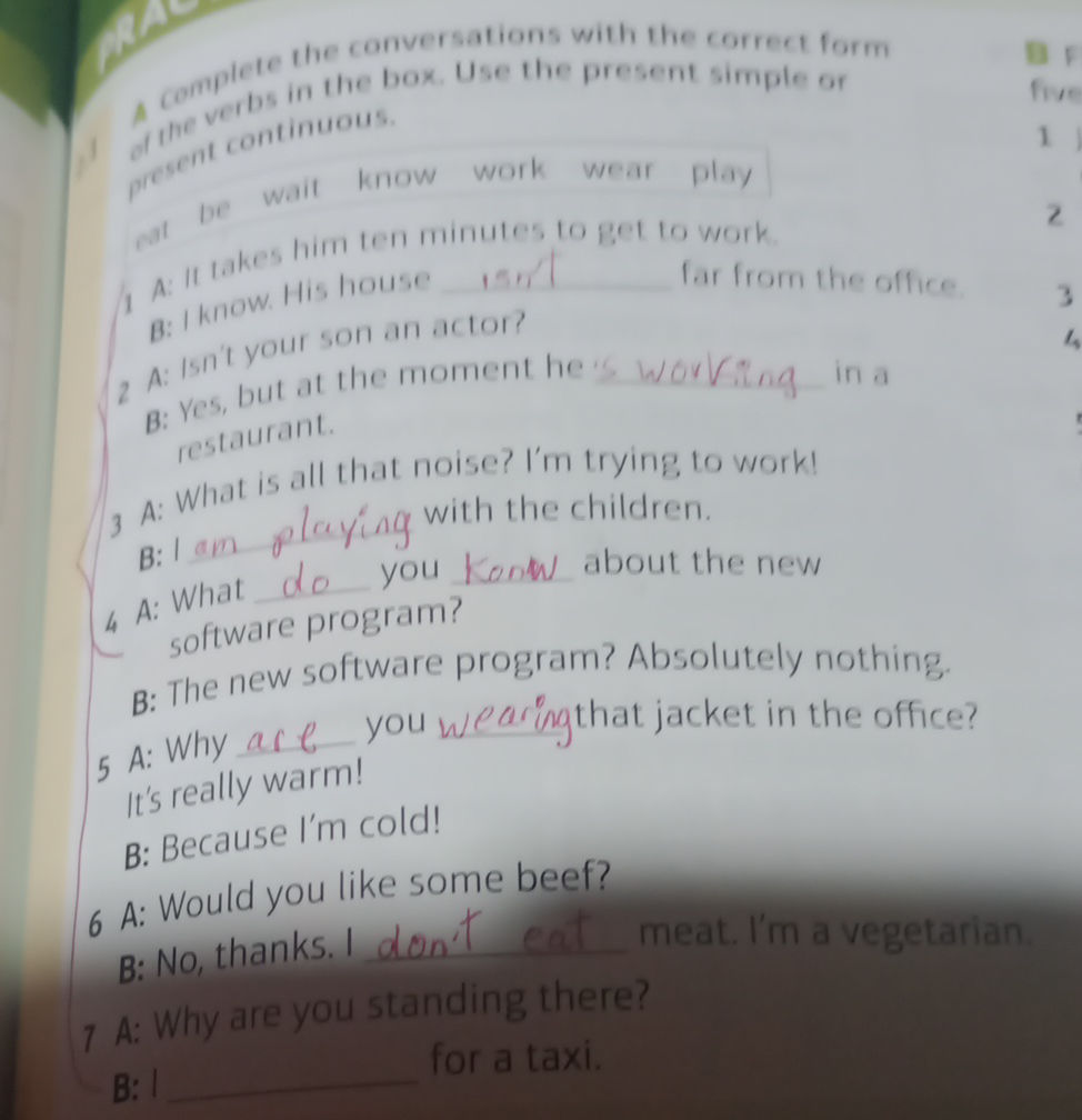 Complete the conversations with the correct | StudyX