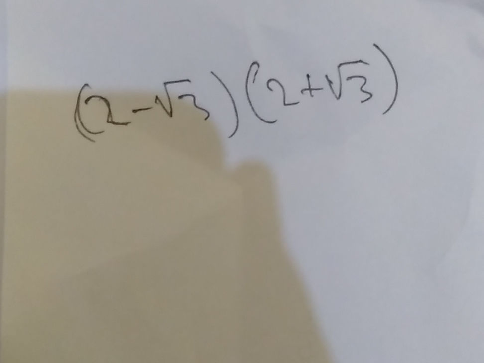 Simplifying the expression (2 - √3)(2 + √3) | StudyX