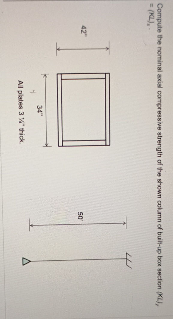 Compute the nominal axial compressive | StudyX