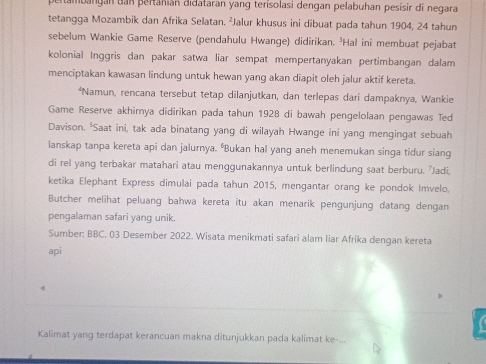 Kalimat yang terdapat kerancuan makna | StudyX