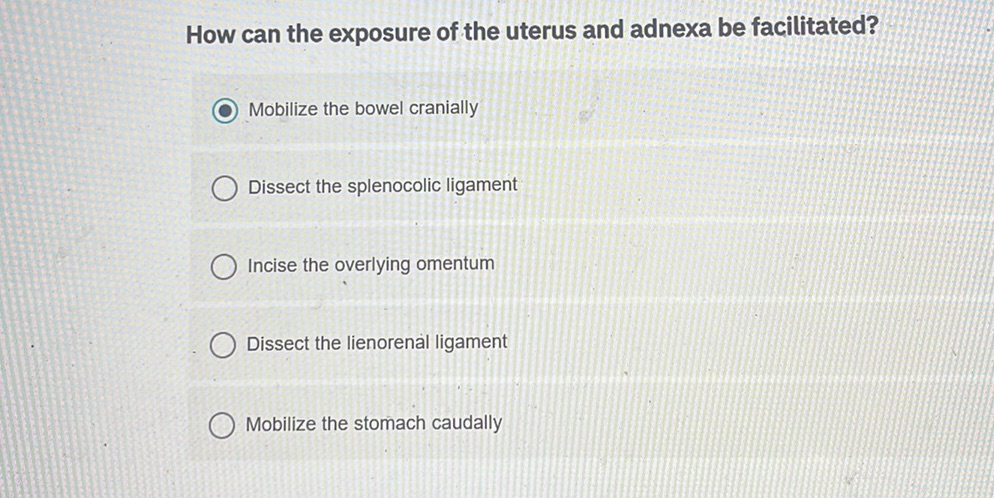 How can the exposure of the uterus and | StudyX