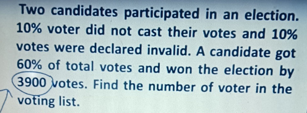 Two candidates participated in an election. | StudyX