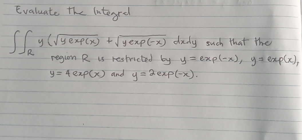 Evaluate the integral $$_R y( {y (x)} + {y | StudyX