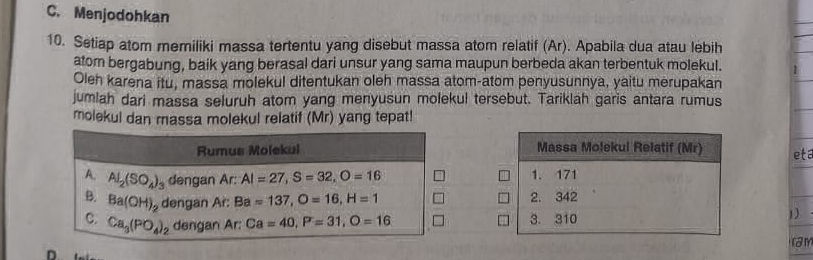 Tariklah garis antara rumus molekul dan | StudyX