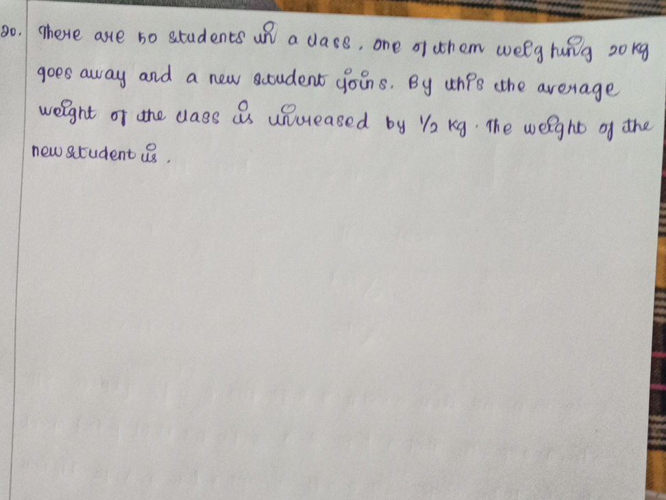 There are 50 students in a class, one of