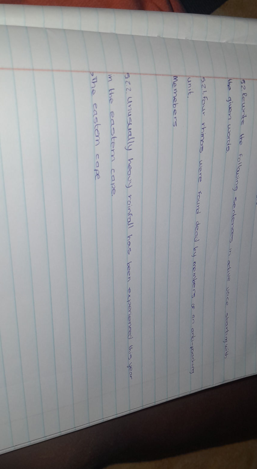 5. Rewrite the following sentences in | StudyX