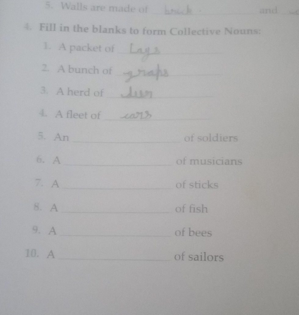 Fill in the blanks to form Collective Nouns: | StudyX