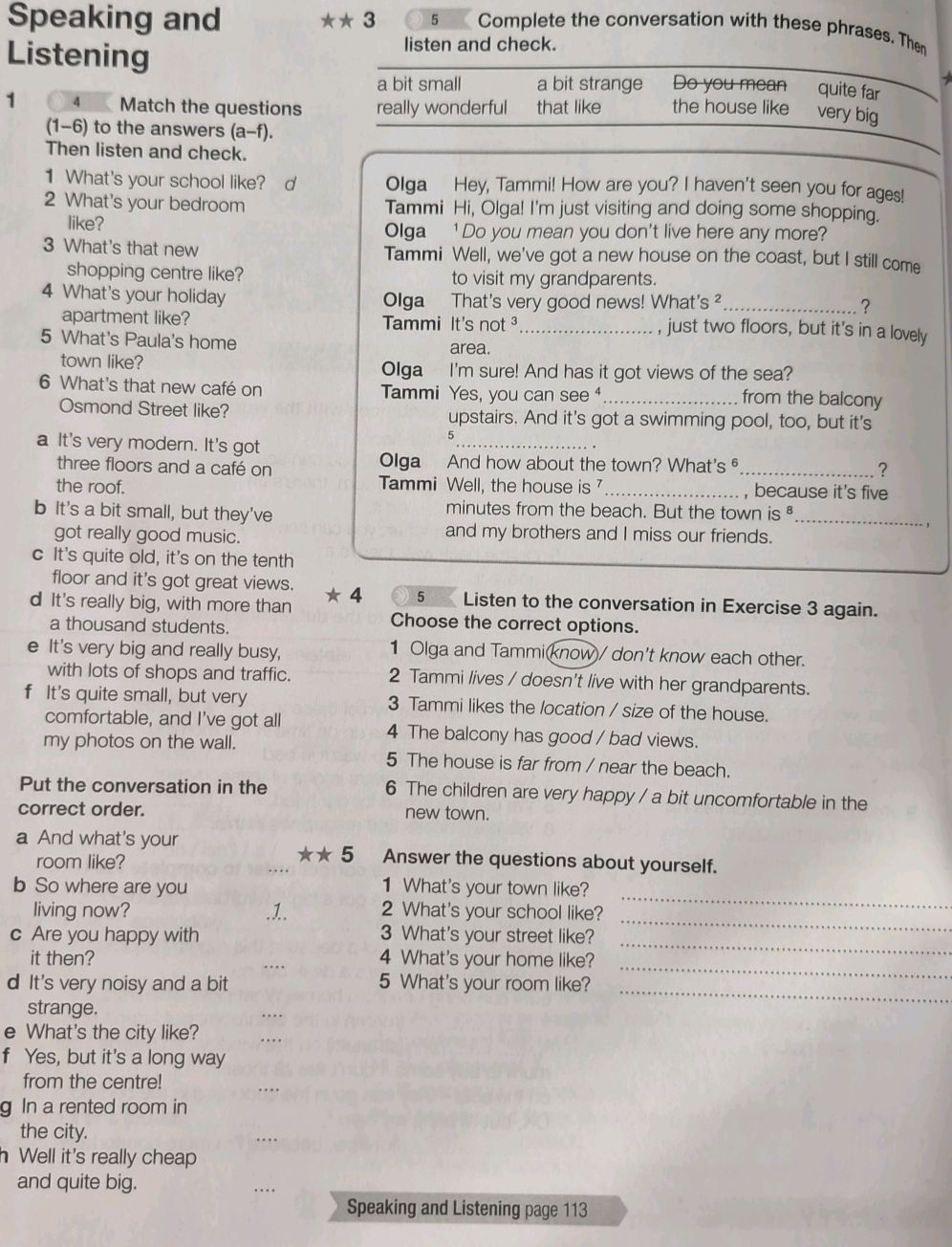 1 Match the questions (1-6) to the answers | StudyX