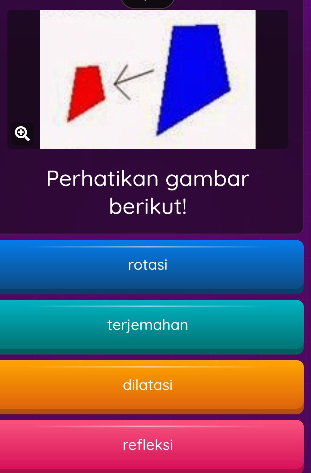 Perhatikan gambar berikut! rotasi | StudyX
